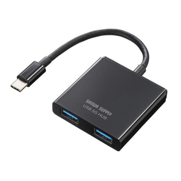 【訳あり新品】※外装パッケージにキズ、汚れがありますが商品は新品です。USB Aポートが2個、Type-Cポートが1個付いた薄型USBType-Cハブ。＜関連キーワード＞USB-3TCP9BK Type-Cハブ 薄型 持ち運び サンワサプラ...