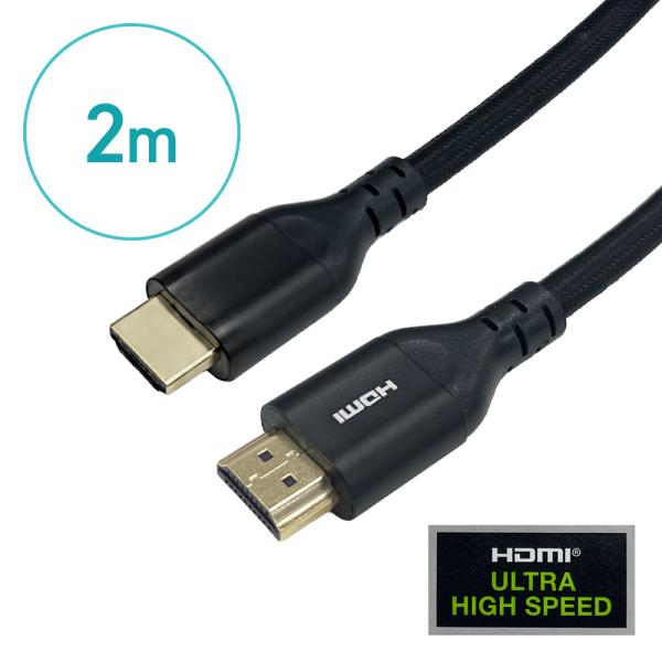 高画質映像を楽しめる、Ultra High Speed HDMI正規認証済みのHDMIケーブルです。＜関連キーワード＞HDMIケーブル 2m ハイスピード 4K▼詳しい情報は下記をご覧ください。