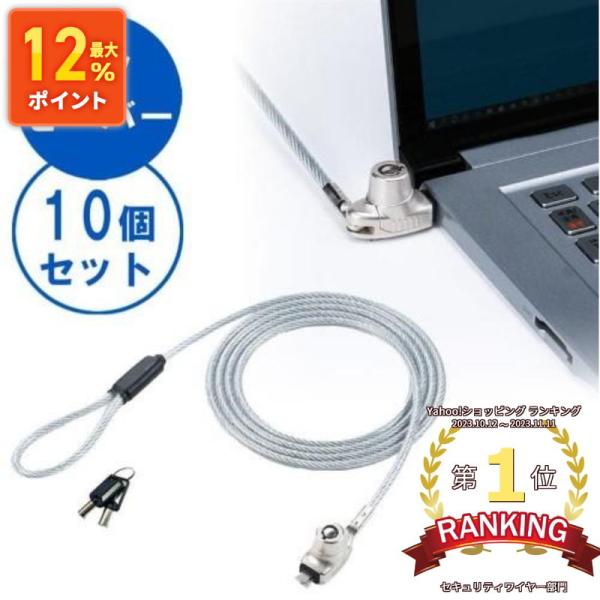 ナノセーバー(NanoSaver)に対応したセキュリティワイヤーです。お得な10個セット。＜関連キーワード＞Nanoスロット NanoSaver 盗難防止 シリンダ錠 ワイヤー長1.5m スイング マスターキー対応 hp ▼詳しい情報は下記...