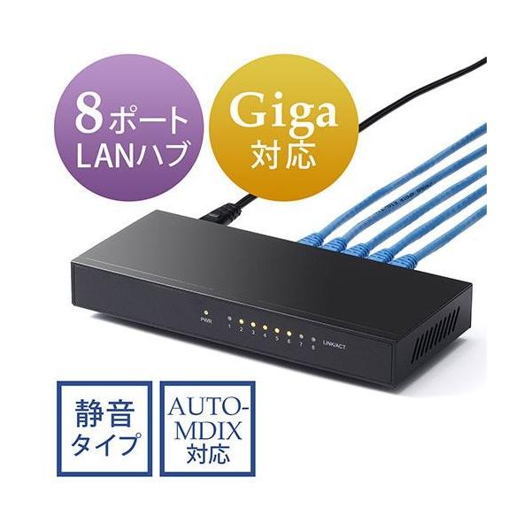 10BASE-T/100BASE-TX/1000BASE-Tに対応した、Giga対応8ポートスイッチングハブ。コンパクトで、放熱性に優れた、メタル筐体仕様。ファンレス。静音。カスケード接続可能。＜関連キーワード＞スイッチングハブ LANハブ...