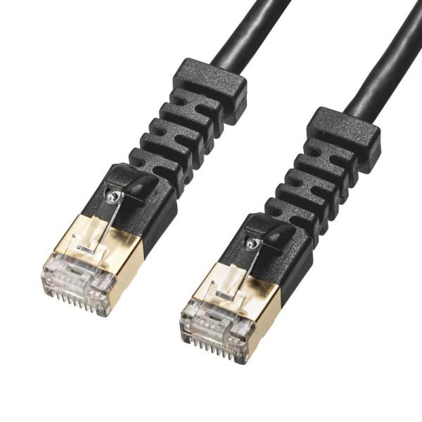 コネクタを上下左右に曲げ固定可能、ノイズに強いSTP仕様、10Giga対応のCAT6A LANケーブル。ブラック・5m。＜仕様＞■カラー：ブラック■ケーブル長：5m■コネクタ形状：RJ-45シールドコネクタ（ツメ折れ防止カバー付き）■ケーブ...
