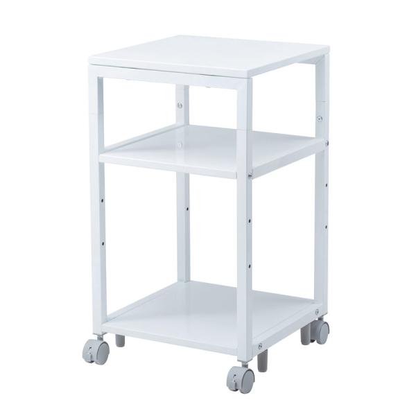 高さ700・720mmの2段階で変更できるスチール製プリンター台。＜関連キーワード＞LPS-T4040 プリンター台 プリンタスタンド スチール サンワサプライ ラック ワゴン キャスター アジャスター 収納 棚▼詳しい情報は下記をご覧ください。