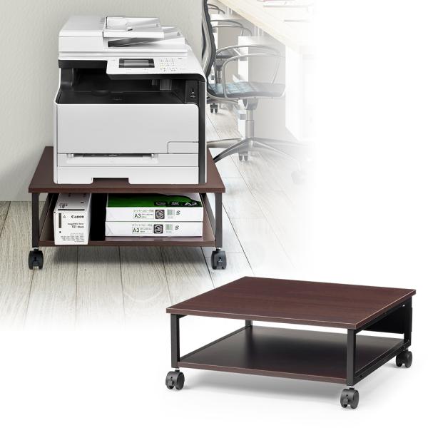 【アウトレット理由】※パッケージ不良（開封・潰れ・汚れなど）幅60x奥行き60cmでA3インクジェット複合機やレーザープリンターの設置に最適なプリンター台。＜関連キーワード＞キャスター付き A3 大型 デスク下 ロータイプ 木製 耐荷重50...