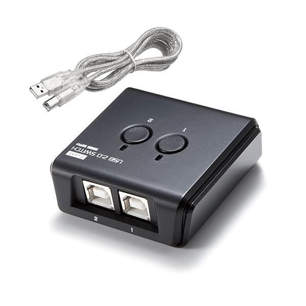 【アウトレット理由】※パッケージ不良（開封・潰れ・汚れなど）パソコン2台をボタン押しの手動での切替が出来るUSB切替器。手のひらサイズのコンパクトで、WindowsとMacの両対応。USBケーブル 1本付き。＜関連キーワード＞キーボード マ...