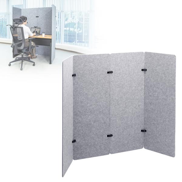 吸音効果のあるパネルで簡易的な個人ブースが作れる。▼詳しい情報は下記をご覧ください。