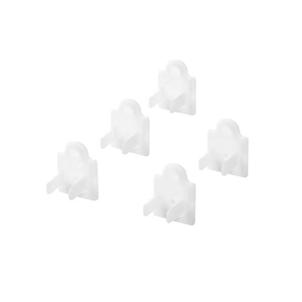 普段使用しないコンセントのホコリ防止に便利なコンセントマルチキャップ。2P＆3P両用・5個入・ホワイト。