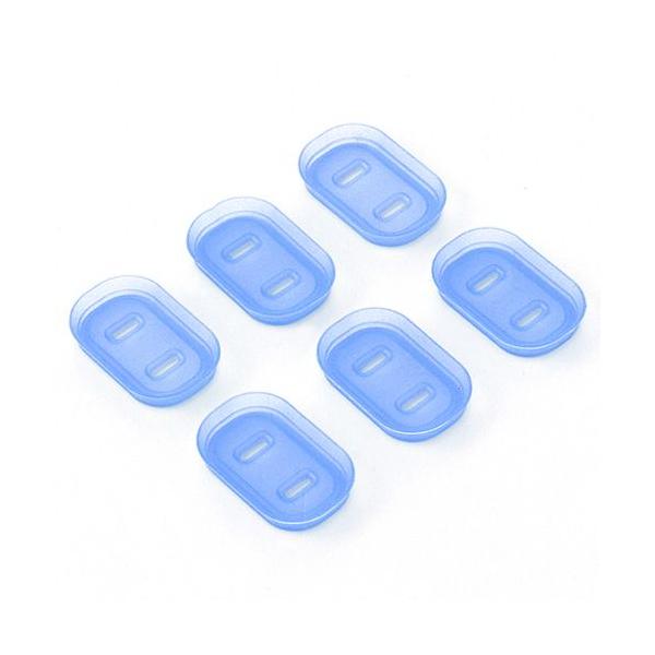 トラッキングによるコンセント火災を予防する電源プラグ安全カバー。L型、スイングコネクタ対応・6個入り。