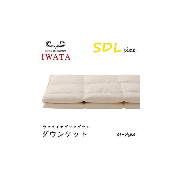 布団のイワタIWATA【SDLサイズ】【ウクライナダックダウン85%】です。羽ぶとんの約3分の１のダウンが入った、薄くて軽い『ダウンケット』。あたたかい季節はこれだけ、また、冬は掛けふとんと合わせて使えてとても便利。１枚あれば、四季を通じて...