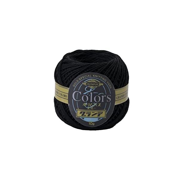 Col.901 ブラック系/Pack of 1/EMMYC-901・Size:Pack of 1・パッケージ個数:1・素材:綿100%・対応の針:レース針0号~かぎ針2/0号約14g・サイズ:約44m・しなやかで細く 編みやすいレース編み用...
