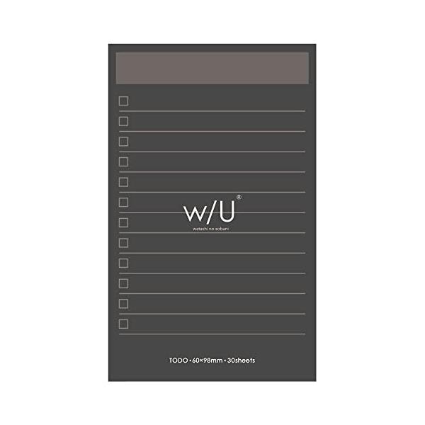 スリムスモーキーブラック/60x98x3mm/WU-FSTN-R-D・Color:スモーキーブラックStyle:スリム・パッケージ個数:1・本体サイズ:ヨコ60xタテ98x厚み3mm・本体重量:00g・本文:30枚/TODOリスト・材質:表...