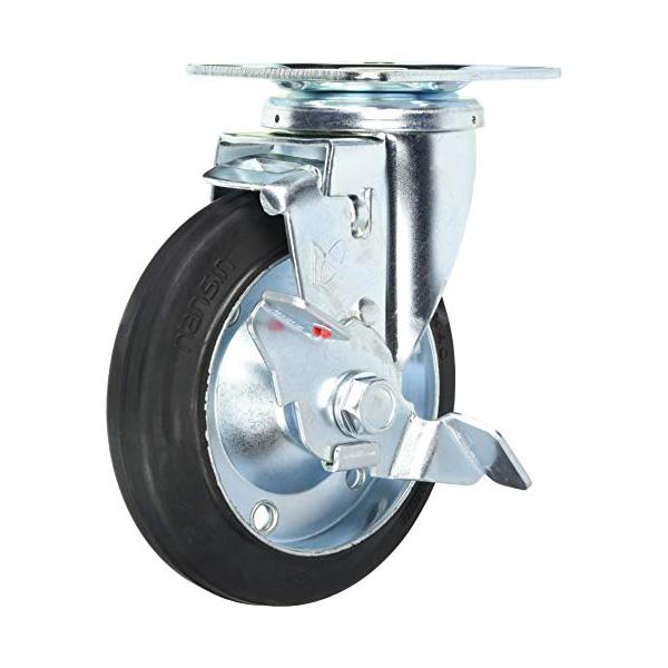ストッパー付き黒/150mm/STC-150 CBC S-2・Size:150mmStyle:ストッパー付き・パッケージ個数:1・金具：スチール 車輪：ゴム（ベアリング入り） 車輪径：150mm 車輪幅：40mm 取付高：190mm