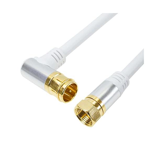 L字差込式-ネジ式ホワイト(L字差込式/ネジ式)/2m/AC20-381WH・Color:ホワイト(L字差込式/ネジ式)Size:2m・パッケージ個数:1・●ケーブル規格：S-4C-FB ●コネクタ規格：F型・●コネクタ形状：L字差込式-ネ...