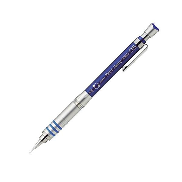 カジュアル青/0.5mm/MA41-BL・Size:0.5mm・パッケージ個数:1・【フリシャ機能ON】軸中央を右へ回すと振るだけで芯が出る・【フリシャ機能OFF】軸中央を左へ回すと軸内部の重りが固定され、低重心で安定筆記・【製図用ペン先】...