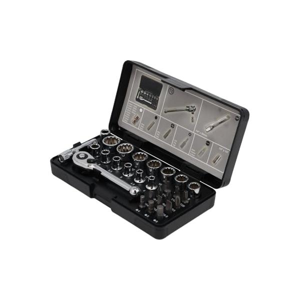 -/プラスビット:#1、2、3 マイナスビット:4、5.5、6.5mm ヘックスビット:4.、5、6mm/22038・パッケージ個数:1・●スプラインタイプソケットは6角、12角、スクエア、スプライン、ヘクスローブ及びなめたボルト等、様々な...