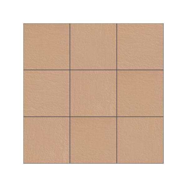 やわらかなライムストーンの質感を持ち、床タイル定番形状を揃えたパターン張りも可能なお値打ち感のある床タイルです。