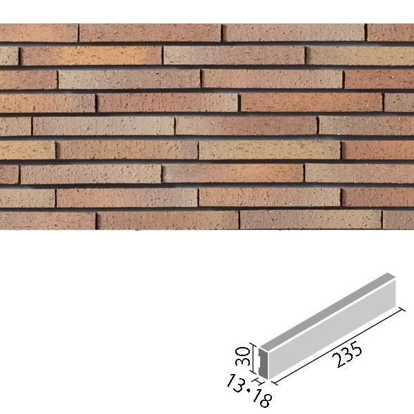 焼きもので彩られた堂々とした空間、土ものの世界を感じさせてくれるタイルです。