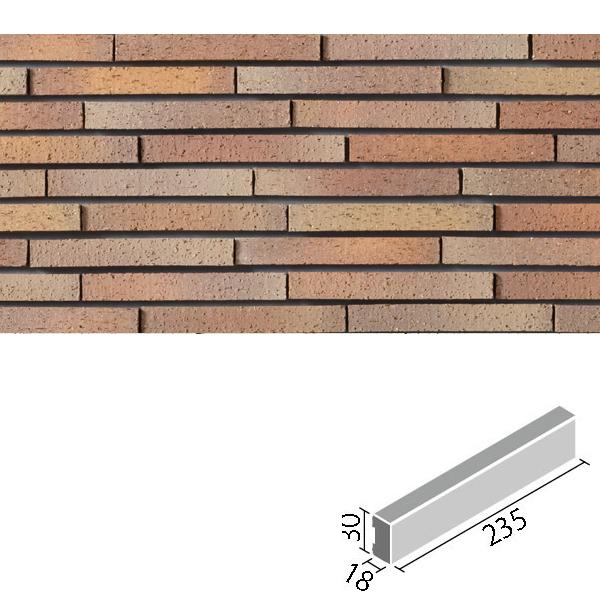 焼きもので彩られた堂々とした空間、土ものの世界を感じさせてくれるタイルです。