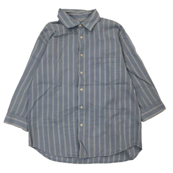 2210F-125 メンズ URBAN RESEARCH DOORS アーバンリサーチドアーズ ブルー シャツ 38 MAKING LIFE MORE COMFORTABLEDR05-13Y011ストライプ七分丈【送料一律！800円】