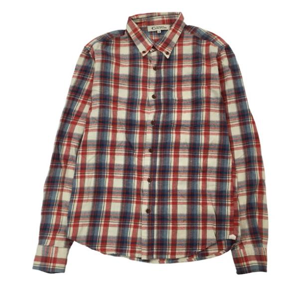 2212F-221 メンズ ROSEBUD ローズバッド レッド シャツ S タータンチェックCOUPLES【送料一律！800円】