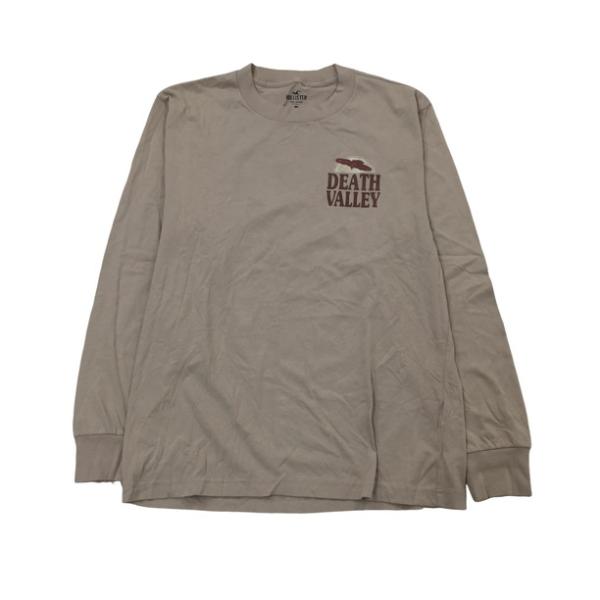 2410F-149 メンズ HOLLISTER ホリスター ベージュ 長袖Tシャツ S 【送料一律！800円】