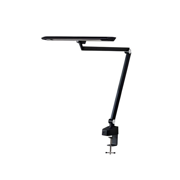 ■幅広サイズで広範囲を照らすことができるT型ワイドタイプのLEDデスクライト クランプタイプです。■手元で簡単にON・OFFができるスマホスタンド型リモコンで、スマホスタンドとしても使用できます。■USB給電ポート付きでスマホの充電が可能で...