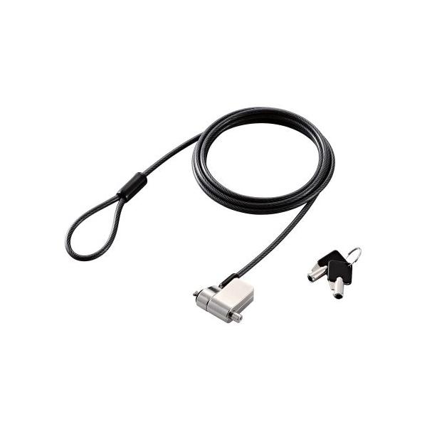 ●寸法（幅×奥行×高さ）:【ヘッド部】35×28.7×14.8mm ●材質:【ヘッド部】亜鉛合金 ●重量:約156g ●ワイヤー長さ:2.0m ●ワイヤー太さ:4.5mm ●ワイヤー材質:スチール+ソフトPVCコーティング ●ワイヤー色:ブ...