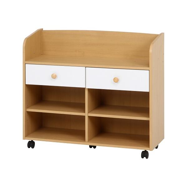 カラー: ナチュラル全体：幅820 × 奥行290 × 高さ730耐荷重(全体)：20kg耐荷重(天板)：10kg耐荷重(棚板)：5kg引出内寸：350x230x105mm(80mm)■表面材：プリント紙化粧繊維板