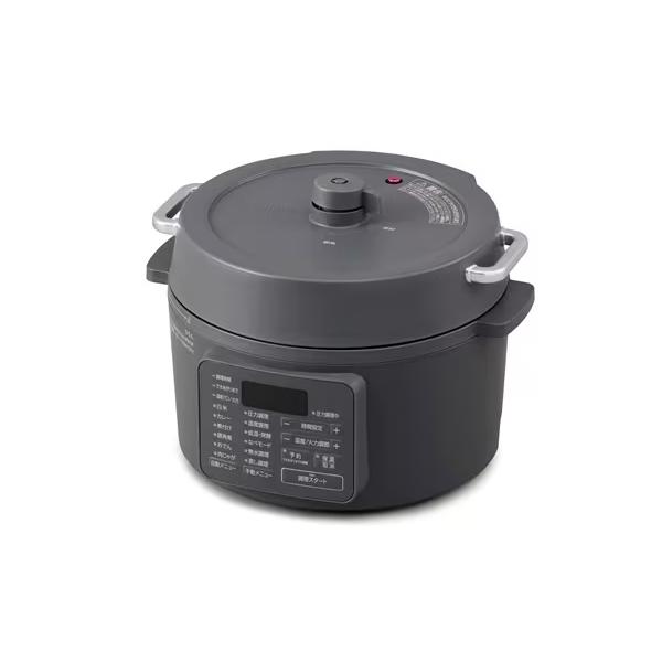 ■圧力調理でいつもの調理時間を短縮、本格料理も簡単に調理できる電気圧力鍋共働き世帯にぴったりの3L、グリル鍋としても使える2WAYタイプでお鍋もできます。6種類の自動メニュー搭載で普段作る料理が、ボタン1つで簡単に作れます。6種類の手動メニ...