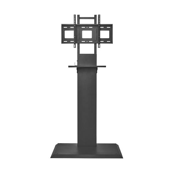 ＜スペック＞●色:ブラック●外形寸法（W×D×H）:約85×50×188cm●本体質量:約30.3kg●チルト角:-●取付可能重量（耐荷重）:最大40kg●対応ディスプレイ:（目安）43〜75型液晶ディスプレイ●対応VESAマウントインター...