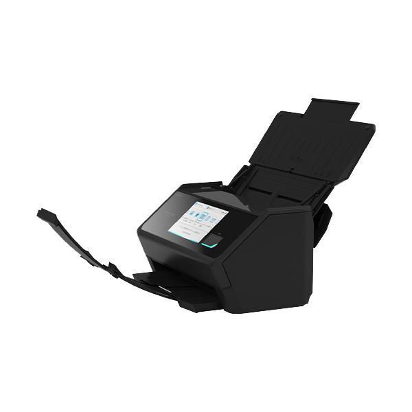 ■オフィス、おうち、パブリックスペースにコワーキング。いつもの自分の設定で、タッチパネルからの直感操作<br>5インチの静電容量式タッチパネルで直感的にスキャン！<br>■ストレスフリー設計高速スキャン、高速起動や、...