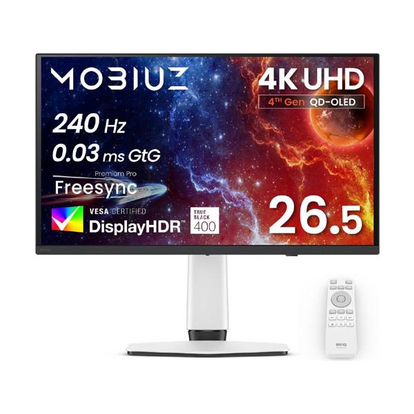 ■MOBIUZ ゲームアート × QD-OLED。新時代、開幕。■スペクトル色補正■高ピクセルコントラスト調整■Smart Game Art■BenQ独自のゲームアートスタイル別カラーモード■4K 240Hz 対応｜最上級なゲーム体験をサポ...