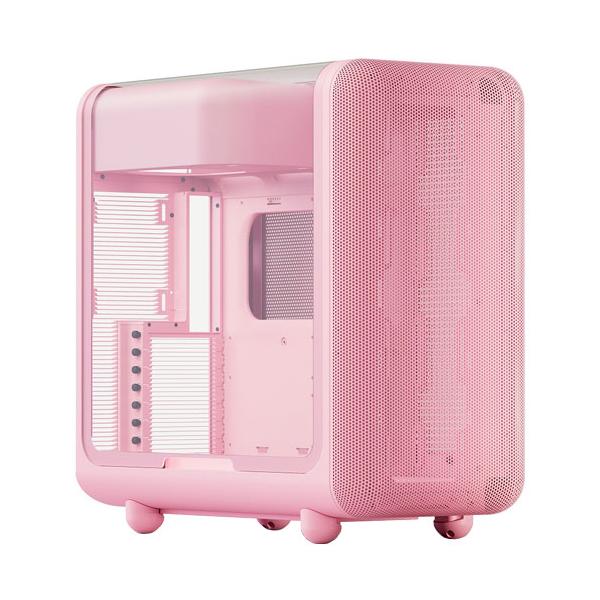 カラー:ピンク左サイドパネル:曲面ガラス3.5インチベイ:12.5インチ共用シャドウベイ:2拡張スロット:7拡張カードスペース:最大430 mm対応CPUクーラー高さ:最大170 mm搭載電源:無し対応電源:ATX規格電源（最大 223 m...