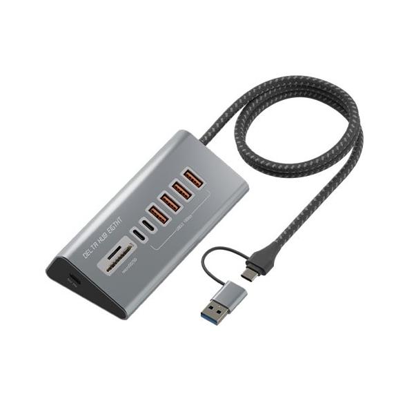 PCとの接続:TypeC / TypeA 両対応（変換アダプタ使用）ハブポート数:TypeC x2 / TypeA x4 / MicroSDスロット x1 / SDスロット x1USB規格:USB3.2 (Gen2) 10GbpsSDカード...