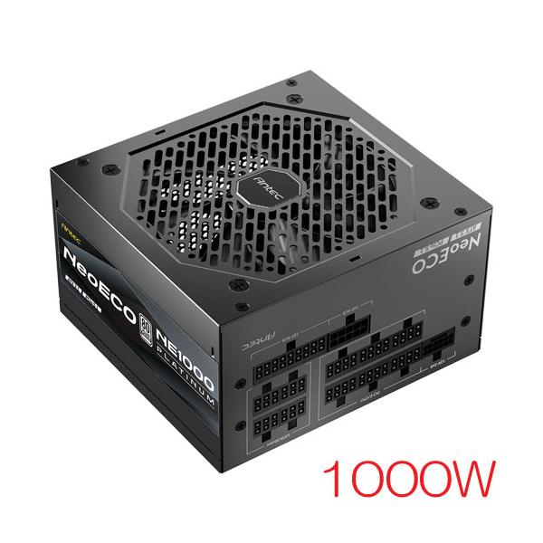 出力:1000 W規格:ATX 12V 3.1搭載ファン:120 mmファンファンベアリング:FDB（流体動圧軸受）動作環境温度:0-40℃PFC:アクティブPFC80PLUS:PLATINUM保証期間:10年間本体サイズ:140 x 15...