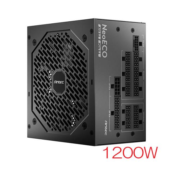 出力:1200 W規格:ATX 12V 3.1搭載ファン:120 mmファンファンベアリング:FDB（流体動圧軸受）動作環境温度:0-40℃PFC:アクティブPFC80PLUS:PLATINUM保証期間:10年間本体サイズ:140 x 15...