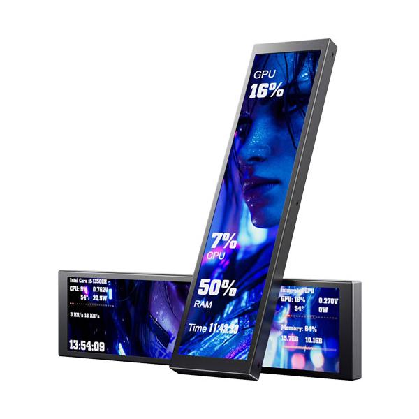 カラー:ブラック本体サイズ:244 x 66 x 63.1 mm（D×W×H）本体重量:約200 g対応システム:Windows 10/11パネルサイズ:9.2インチパネル種類:IPS解像度:1920×462最大輝度:300 nitリフレッ...