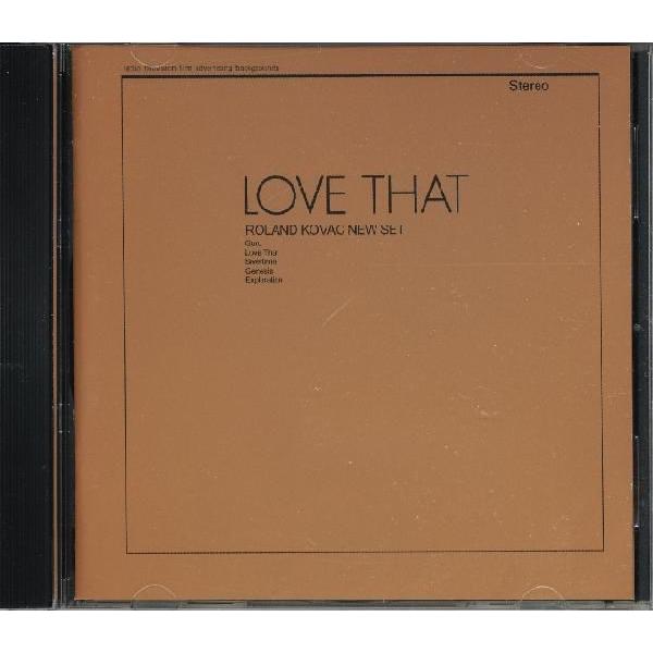 フォーマット: CD / アーティスト: ROLAND KOVAC NEW SET / タイトル: Love that / レーベル: Garden of Delights / カタログ番号: GOD 072 / 新品CDです。ジャズ系キー...