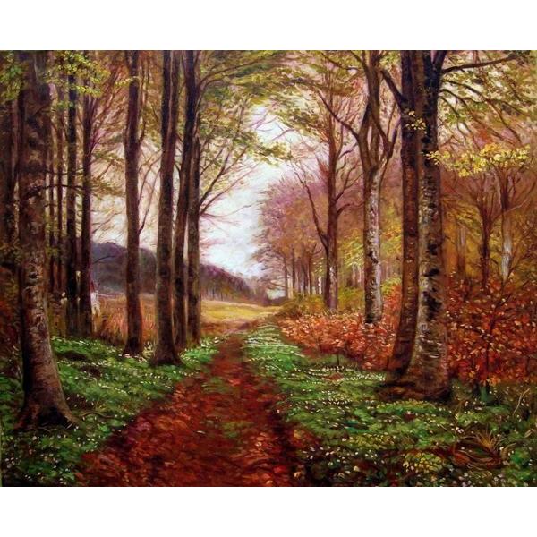 画家が精巧に模写した油彩画です。絵画サイズはF12号（50x61cm）、油彩額付（額指定）。額縁見本は、カテゴリーの額縁見本をご覧下さい。Hans Anderson Brendekilde (1857-1920)　デンマーク人画家。お気に入...