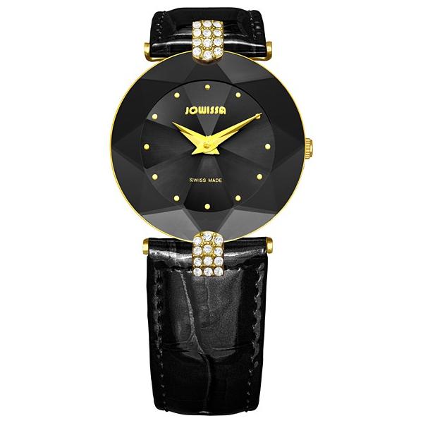 ※素材の特性上、光の当たり方や見る角度によってダイヤル・風防の見え方が異なり、写真と実際の柄・色合いが異なる場合がございます。[サイズ]約Φ29mm[色]ダイヤル：ブラックケース：ゴールドストラップ：ブラック[素材]ケース：ステンレススティ...