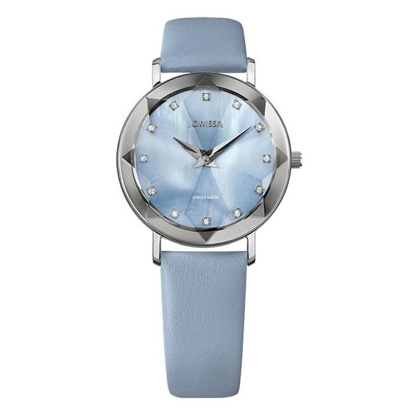 ※素材の特性上、光の当たり方や見る角度によってダイヤル・風防の見え方が異なり、写真と実際の柄・色合いが異なる場合がございます。[サイズ]フェイス：（約）30.5mm(リューズを除く)[色]ダイヤル：パールブルーケース：シルバーストラップ：ブ...