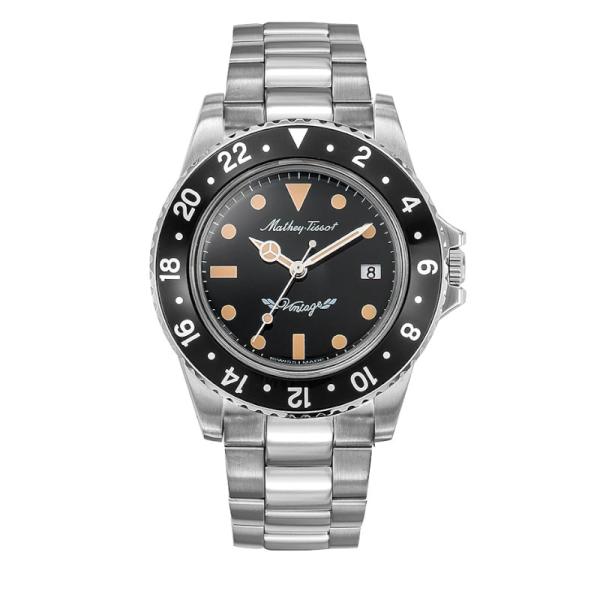 [サイズ]フェイス：約 φ40mm×13mm（リューズ除く）[色]ダイヤル：ブラックケース：シルバーストラップ：シルバー[素材]ケース：ステンレススティール316L風防：サファイアガラスストラップ：ステンレススティール316L[ムーブメント...