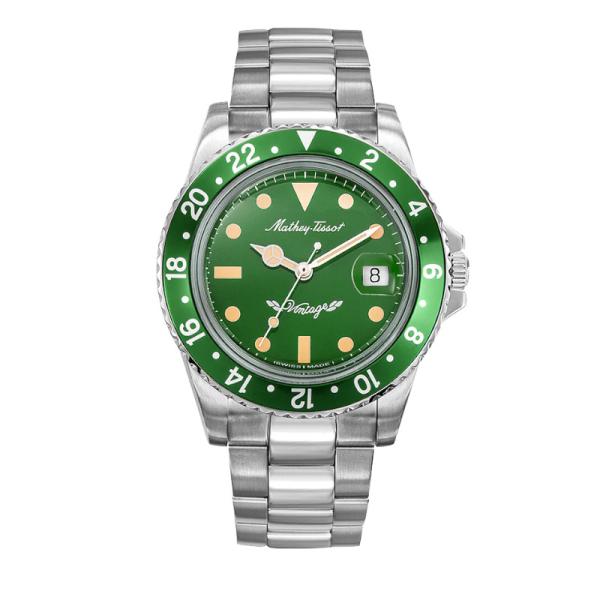 [サイズ]フェイス：約 φ40mm×13.5mm（リューズ除く）[色]ダイヤル：グリーンケース：シルバーストラップ：シルバー[素材]ケース：ステンレススティール316L風防：サファイアガラスストラップ：ステンレススティール316L[ムーブメ...