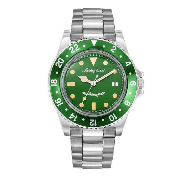 [サイズ]フェイス：約 φ40mm×13mm（リューズ除く）[色]ダイヤル：グリーンケース：シルバーストラップ：シルバー[素材]ケース：ステンレススティール316L風防：サファイアガラスストラップ：ステンレススティール316L[ムーブメント...