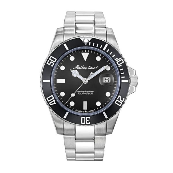 [サイズ]フェイス：約 φ42mm×13mm（リューズ除く）[色]ダイヤル：ブラックケース：シルバーストラップ：シルバー[素材]ケース：ステンレススティール316L風防：サファイアガラスストラップ：ステンレススティール316L[ムーブメント...