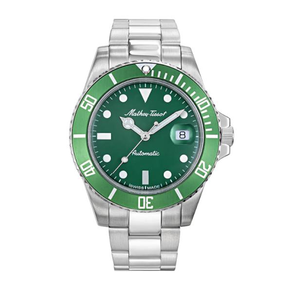 [サイズ]フェイス：約 φ42mm×13.5mm（リューズ除く）[色]ダイヤル：グリーンケース：シルバーストラップ：シルバー[素材]ケース：ステンレススティール316L風防：サファイアガラスストラップ：ステンレススティール316L[ムーブメ...