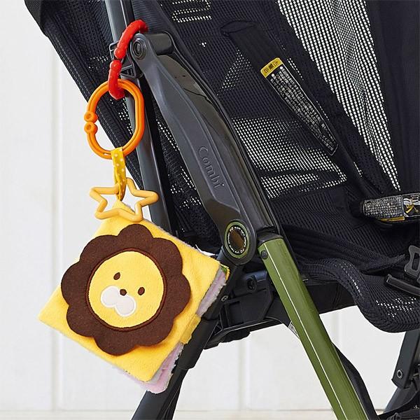 【布絵本 ぬのえほん ソフトブック ベビーカー ベビーバギー】Ed.inter(エドインター)のベビーカーに付けられる動物の布絵本です。みんな大好きな動物たちの『いないいないばぁ』布絵本♪動物たちのしっぽの形で、何の動物か　当てっこすること...