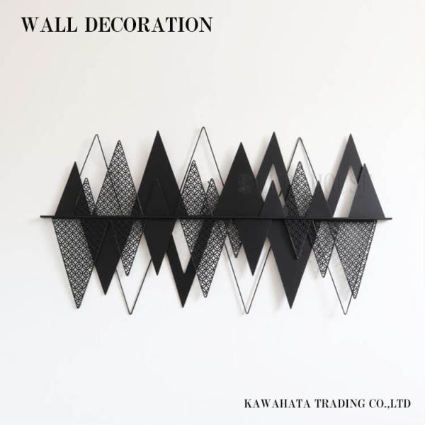 ウォールアートパネル壁飾り【三角】■サイズ・重量（幅）99.5cm×（奥行）2cm×（高さ）54cm（重量）約2.5kg■カラー※写真をご参照下さい。※若干の色合いが異なる場合がございます。予めご了承下さい。■材質アイアン※レトロ感、アンテ...