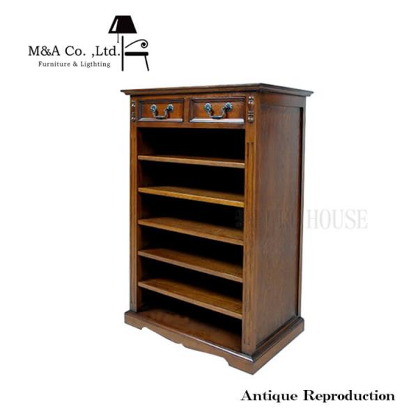 【発売日：2026年03月05日】■サイズ(cm)約W55 x D35 x H90cm■カラー：※写真をご参照下さい■材質・塗装オーク材 無垢（一部を除く）ラッカー塗装（一部を除く）■生産国中国■備考全て可動式の棚です。※アンティークリプロ...