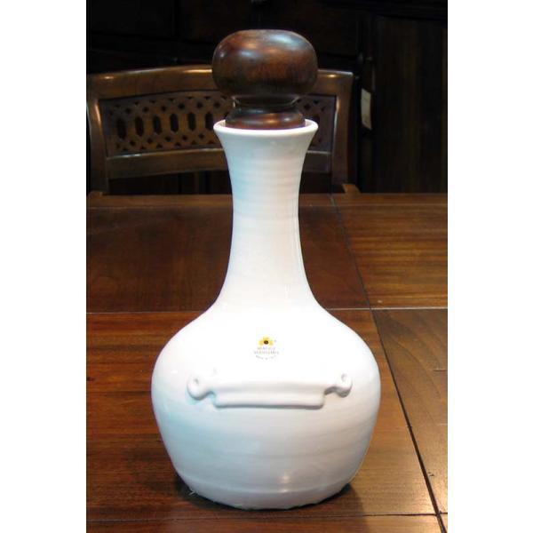 今も現役！トスカーナのデザイン■サイズ：(mm):径(最大150)×H330■色：瓶：白釉薬掛け材質：栓：天然木瓶：陶器【送料無料】(北海道・沖縄・離島の方は、別途料金が掛かります。)