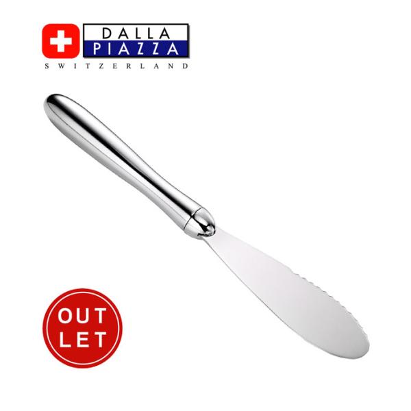 デコラキッチンツールシリーズのシンプルなデザインのバターナイフです。重厚感があり、しっかりとした使い心地です。ギザ刃でバターが削りやすくなっています。【ブランド】ダラピアッツア　DALLAPIAZZA デコラ・シリーズ【ブランド国名】スイス...